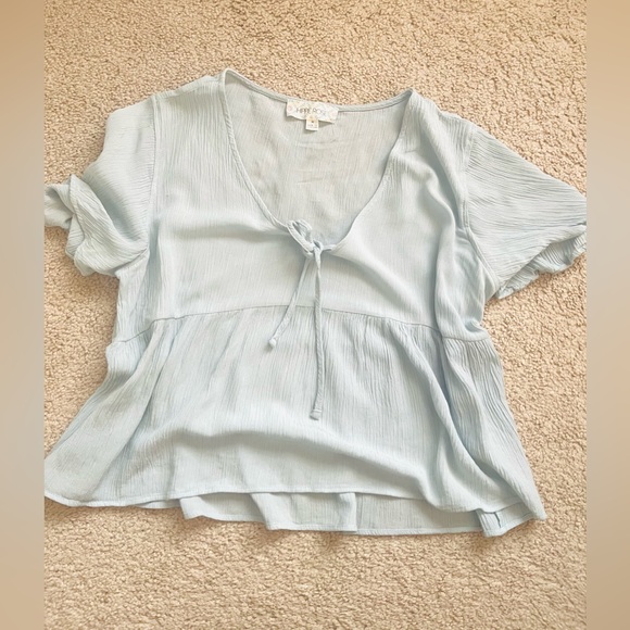Tops | Light Blue Blouse | Poshmark